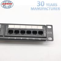 China 1U 10 Inch 12 Port CAT5E CAT6 UTP Rack Mount Patch Panel 110 IDC Type for sale
