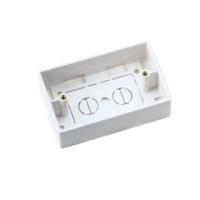 China Professional 120 Type Network Cable Faceplate 1 Port Surface Mount Box White / Ivory for sale