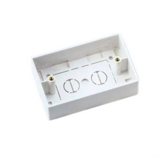 China Professional 120 Type Network Cable Faceplate 1 Port Surface Mount Box White / Ivory for sale