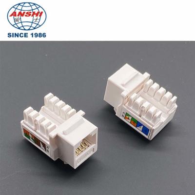 China 90 Degree Network RJ45 Keystone Jack Cat6A UTP 8P8C With Gold Plating for sale