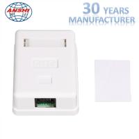 China Single Port Surface Mount Box RJ45 Keystone Jack With High Impact Housing for sale