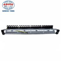 China 19 Inch 1u Rack Mount Shielded Patch Panel 24 Ports Loaded Cat6a Stp With 24 Pieces Jack for sale
