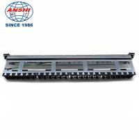China 19 Inch 1u Rack Mount Shielded Patch Panel 24 Ports Loaded Cat6a Stp With 24 Pieces Jack for sale