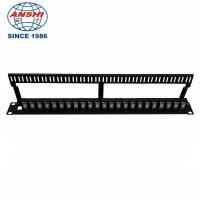 China Cat6 UTP Rack Mount Patch Panel Unshielded Modular Type With Cable Manager for sale