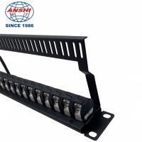China Cat6 UTP Rack Mount Patch Panel Unshielded Modular Type With Cable Manager for sale