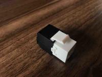 China Gold Plating RJ45 Keystone Jack Cat6A UTP 180 Degree Tool Free Outlet for sale