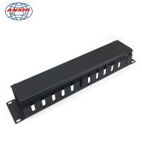China Black Horizontal Cable Management 2u Rack Mount 19 Inch With 12 Ports for sale