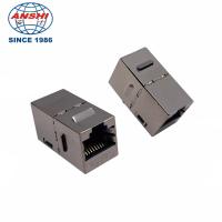 China Inline Coupler RJ45 Keystone Jack ANSHI Cat5E STP FTP 8P8C Female for sale