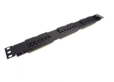 China 110 IDC UTP Rack Mount Patch Panel 18 Ports 1U Cat5e Wtih 180 Degree Angle for sale