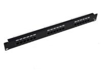 China 18 Ports Black 1U UTP Patch Panel Cat6 110 IDC / KRONE / DUAL Types for sale