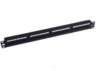 China Metal Frame 24 Port Rack Mount Patch Panel CAT5e 110 IDC UTP Unshielded for sale