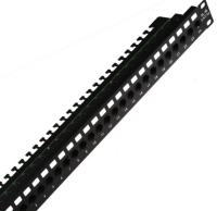 China Black 24 Port Cat5e Patch Panel , UTP  Unshielded Patch Panel For Networking for sale