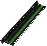 China Black 24 Port Cat5e Patch Panel , UTP  Unshielded Patch Panel For Networking for sale