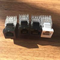 China Black / White RJ45 Keystone Jack CAT5E UTP Gold Plating Size Customized for sale