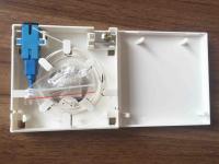 China White ABS Material Optical Distribution Box 2 Ports Fiber Optic Faceplate for sale