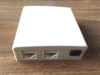 China RJ11 / RJ45 3 Port Faceplate , White SC Fiber Optic Faceplate For Indoor for sale