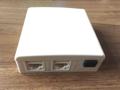 China RJ11 / RJ45 3 Port Faceplate , White SC Fiber Optic Faceplate For Indoor for sale