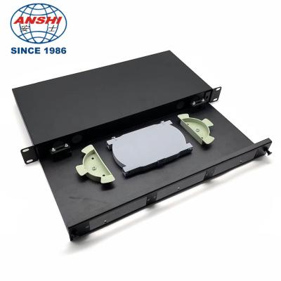 China 12 Ports 24 Cores SC/UPC Fiber Optic Patch Panel ODF 19 Inch Rack Mount for sale