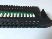 China 25 / 50 Port Voice Patch Panel 6P4C 110 IDC / Krone IDC With CAT 3 Modules for sale