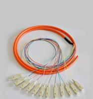 China 12 Cores Optical Fiber Patch Cord SC / UPC 1.5 Meter Fiber Optic Pigtail for sale