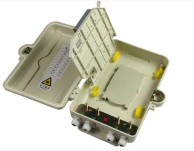 China Plastic SMC 16 Core SC Fiber Distribution Box Waterproof FTTH PLC Splitter Box for sale