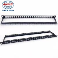 China ANSHI 0.5U High Density Blank Patch Panel 24 Ports For UTP Keystone Jacks for sale