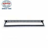 China ANSHI 0.5U High Density Blank Patch Panel 24 Ports For UTP Keystone Jacks for sale