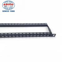 China ANSHI 0.5U High Density Blank Patch Panel 24 Ports For UTP Keystone Jacks for sale