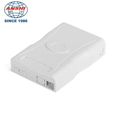 China ANSHI SC/LC Port FTTH Rosette Box, Indoor Storage Fiber Optic Terminal Box for sale