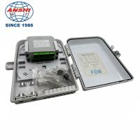 China Plastic SMC 16 Core SC Fiber Distribution Box Waterproof FTTH PLC Splitter Box for sale