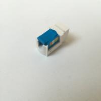 China Blue Color RJ45 Un-Shielded Jack , UTP 90 Degree Cat6 Toolless Keystone Jack for sale
