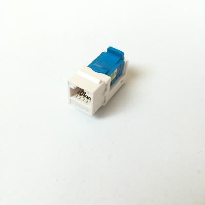 China Color Customized RJ45 Shielded Jack , UTP 90 Degree Cat6 Toolless Keystone Jack for sale