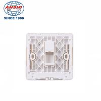 China ANSHI RJ45 86x86mm Single Hole Panel Telecommunication Face Plate for sale