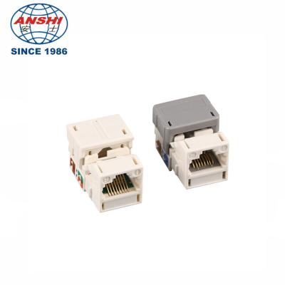 China Commscope Type RJ45 CAT5E CAT6 UnShielded UTP 90 degree Keystone Jack for sale