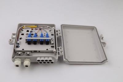 China 8 Core Wall Mount Fiber Distribution Box With PLC Splitter Waterproof Outdoor FAT Box for sale