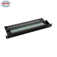 China 25 / 50 Port CAT3 RJ11 Voice Patch Panel 6P4C Type Krone / 110 IDC for sale