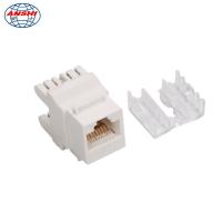 China RJ45 180 degree CAT6 CAT6A UTP Keystone Jack with Gold Plated Phosphor Bronze Pins for sale