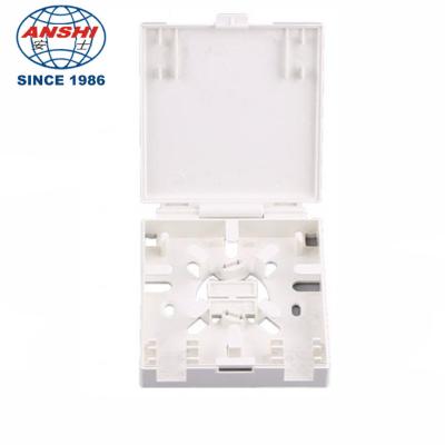 China ANSHI 2 Ports SC LC Adapter Hinge Type Fiber Optic Face Plate for sale
