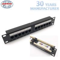 China 1U 10'' Inch 12 Port CAT6 UTP Rack Mount Patch Panel 110 IDC Type for sale