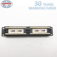 China 1U 10'' Inch 12 Port CAT6 UTP Rack Mount Patch Panel 110 IDC Type for sale