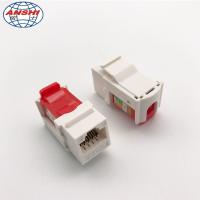 China CAT6 RJ45 UTP Unshielded 90 Degree RJ45 Keystone Jack With Gold Plating for sale