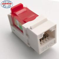 China CAT6 RJ45 UTP Unshielded 90 Degree RJ45 Keystone Jack With Gold Plating for sale