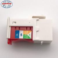 China CAT6 RJ45 UTP Unshielded 90 Degree RJ45 Keystone Jack With Gold Plating for sale