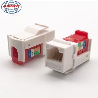 China CAT6 RJ45 UTP Unshielded 90 Degree RJ45 Keystone Jack With Gold Plating for sale