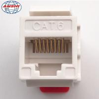 China CAT6 RJ45 UTP Unshielded 90 Degree RJ45 Keystone Jack With Gold Plating for sale