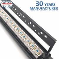 China CAN OEM 1U 19'' Inch 24 Port CAT6 UTP Rack Mount Patch Panel with RJ45 Keystone Jack for sale