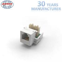 China CAT3 RJ11 90 Degree 6P4C Telephone Keystone Jack 110 IDC With Dust CAP for sale