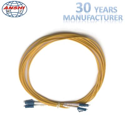China 2 Meters Optical Fiber Patch Cord LC/UPC-LC/UPC , Duplex Fiber Optic Patch Cable G652D G657A1 for sale
