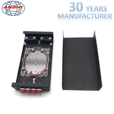 China Wall Mount Cable Distribution Box / 4 Port FC Pigtail Fiber Optical Termination Box for sale