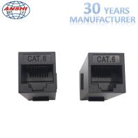China Cat6 UTP RJ45 Keystone Jack 8P8C Female Jack Inline Coupler Connector Adapter for sale